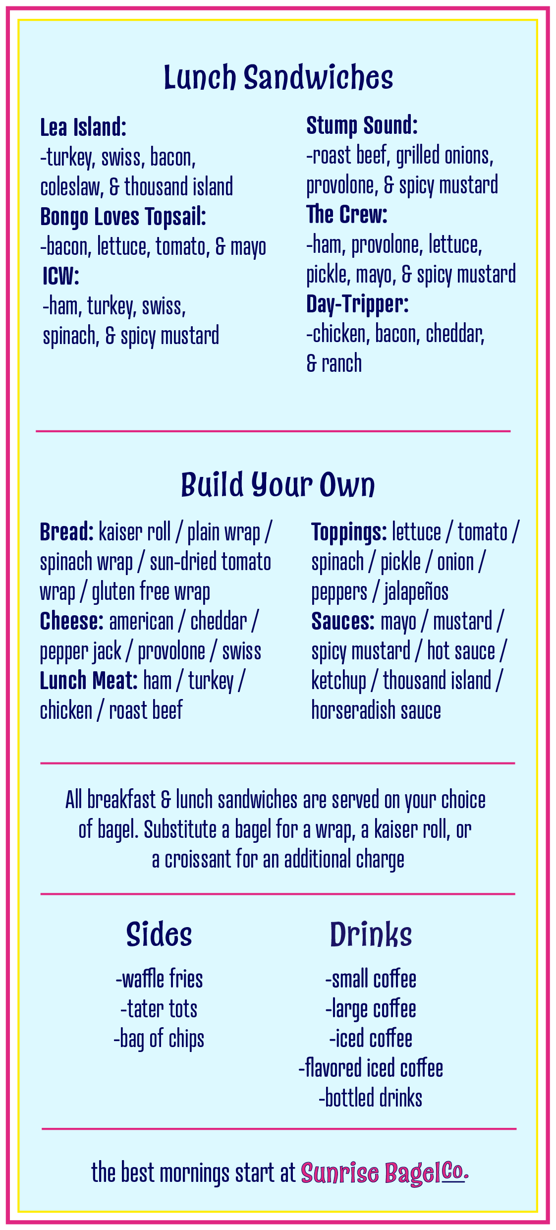 Sunrise Bagel Co. - Fresh Bagel Sandwiches in Surf City, North Carolina